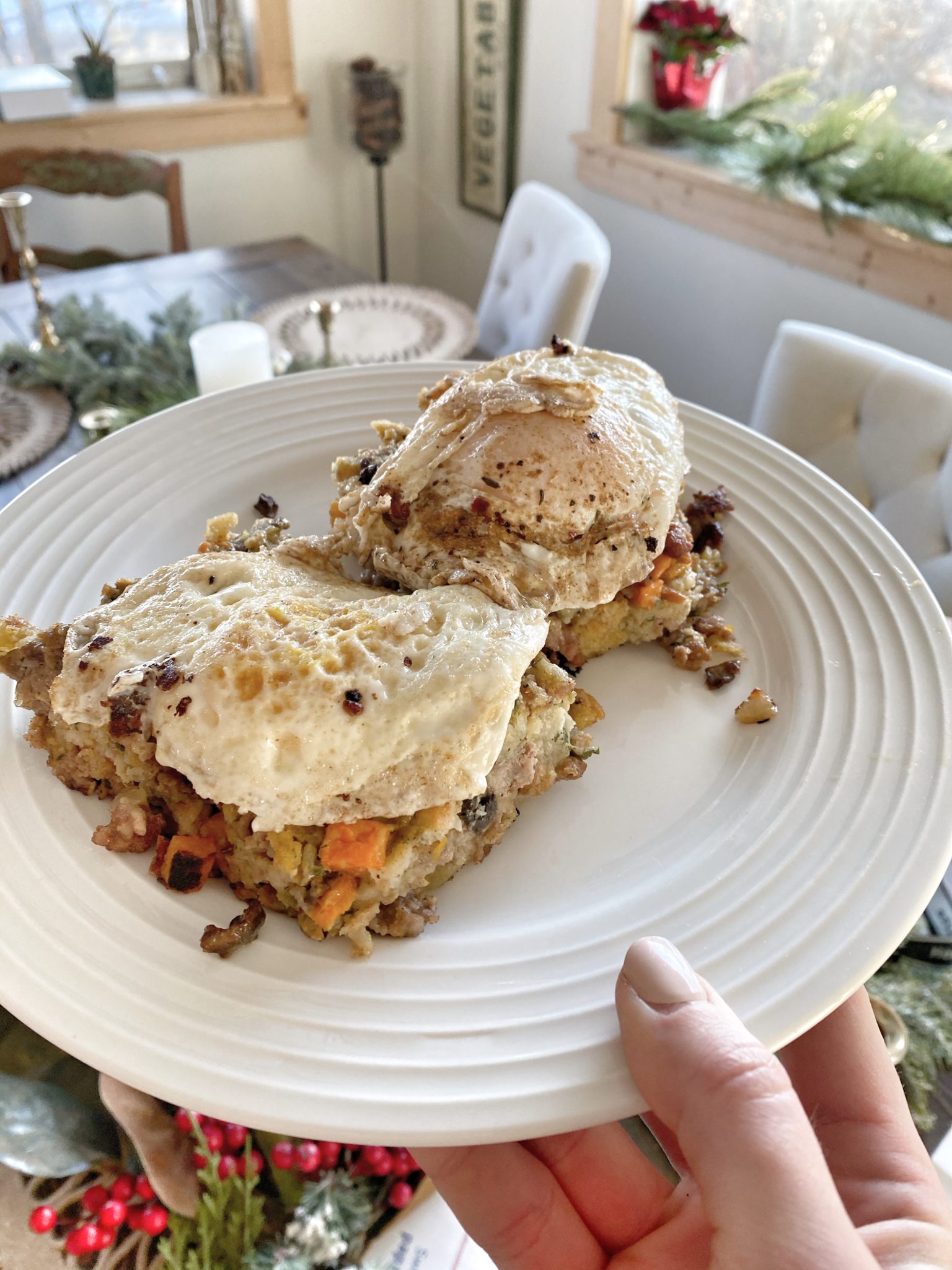 Leftover Stuffing & Eggs | The Sassy Barn