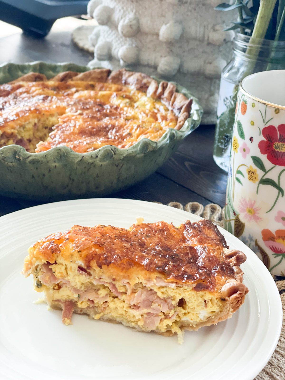 Ham & Cheese Quiche | The Sassy Barn