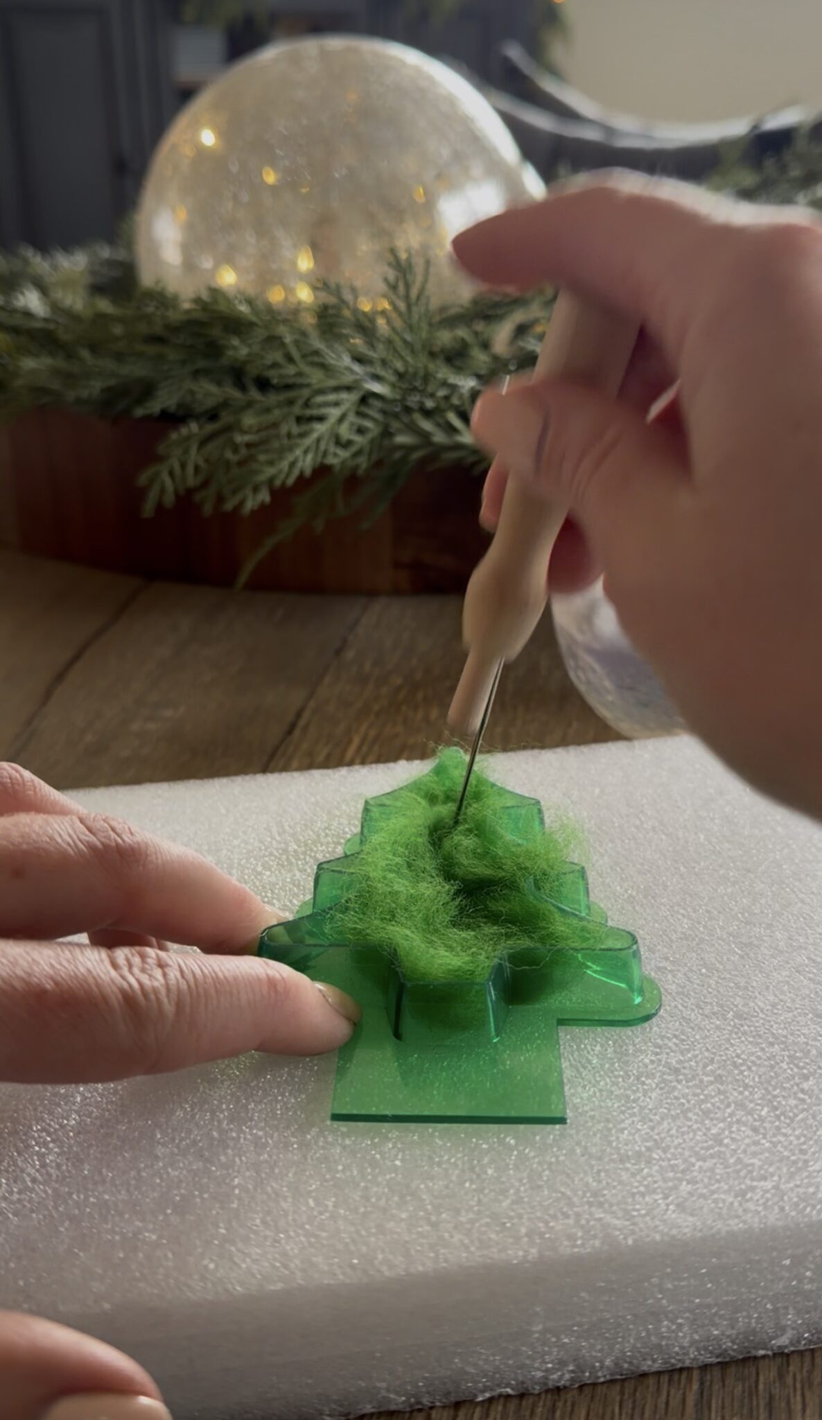 Easy Needle Felt Ornaments - the sassy barn